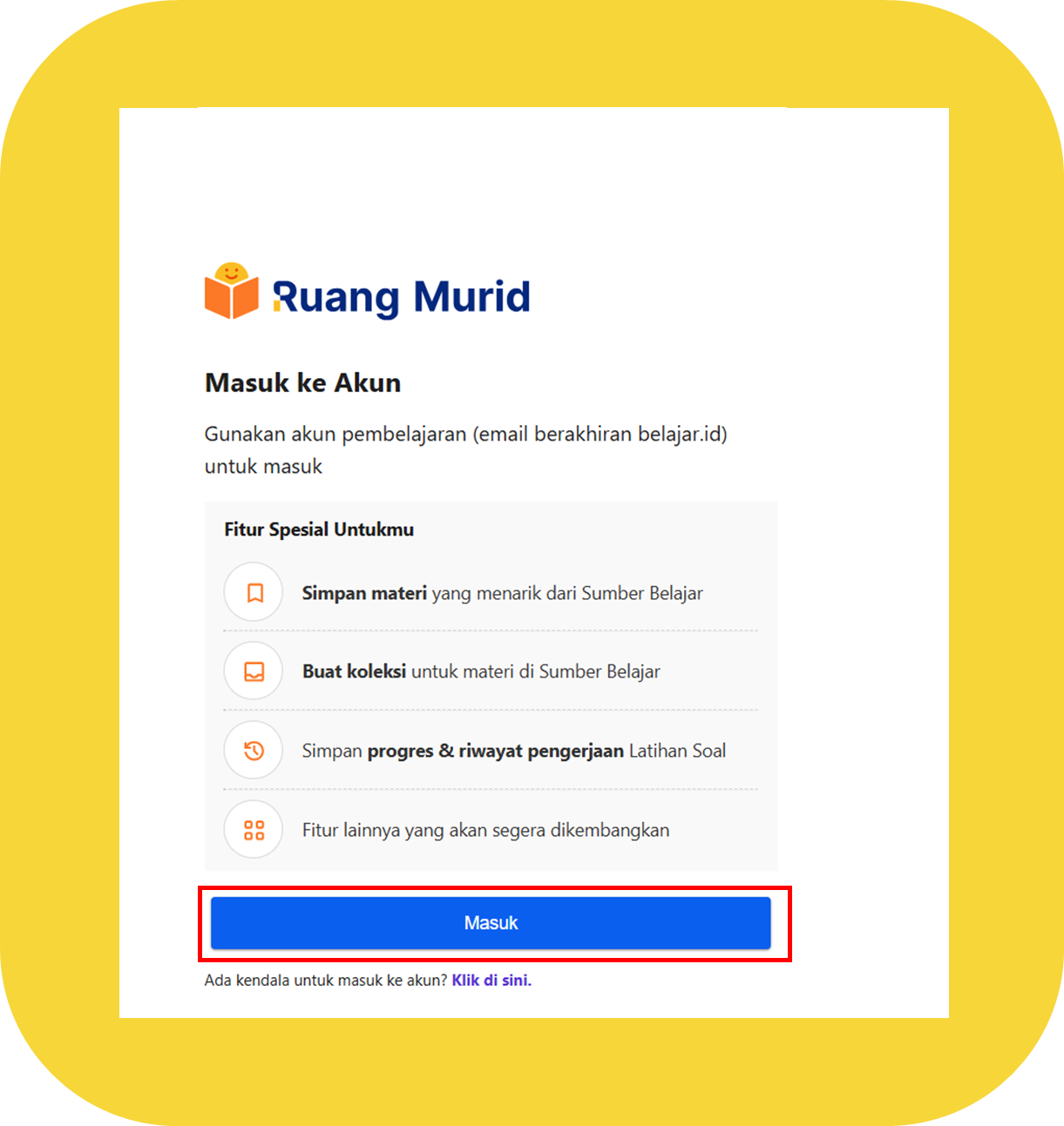 Panduan Login/Masuk di Sumber Belajar dan Latihan Soal Ruang Murid ...