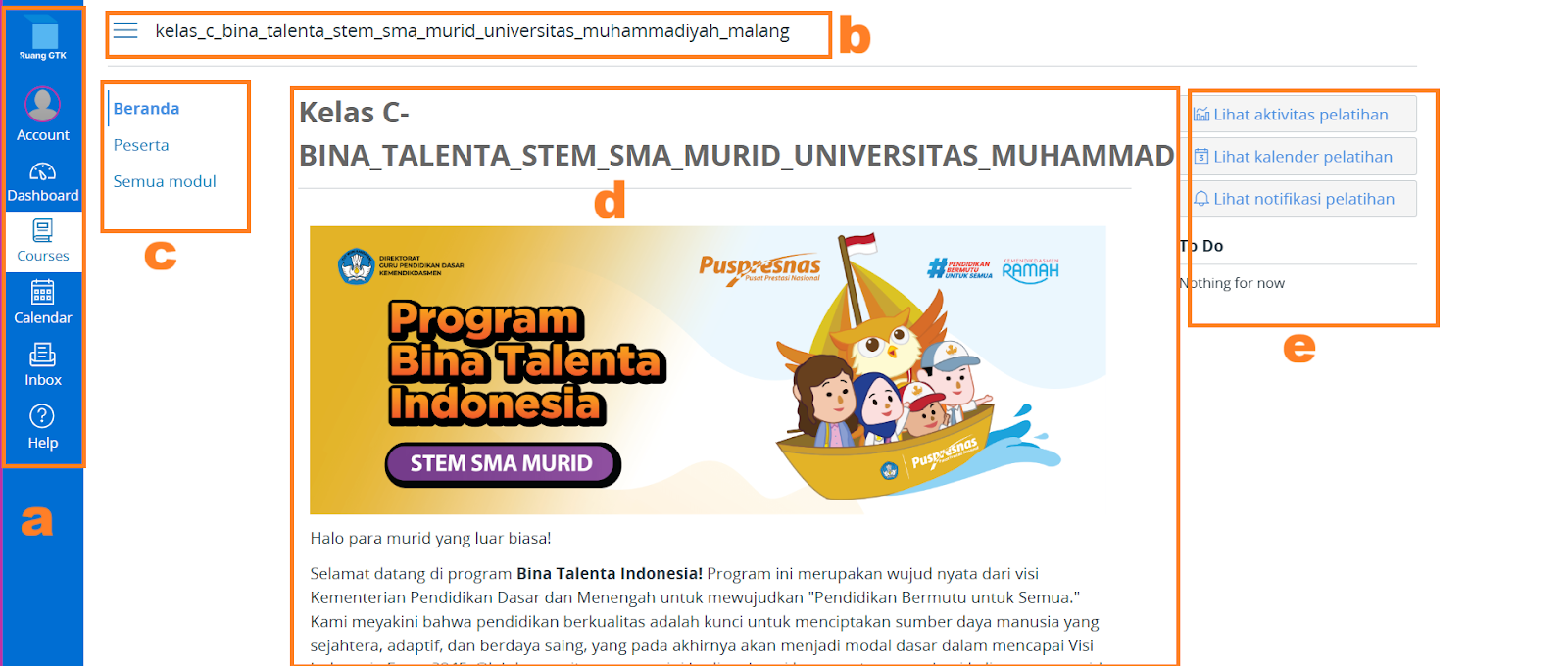 Cara Menavigasi LMS Program Bina Talenta Indonesia – Rumah Pendidikan
