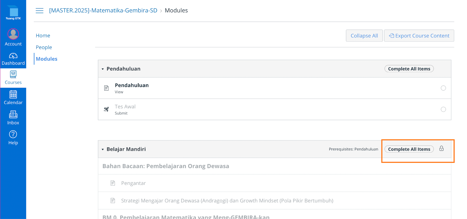 Cara Menavigasi LMS Program Bina Talenta Indonesia – Rumah Pendidikan