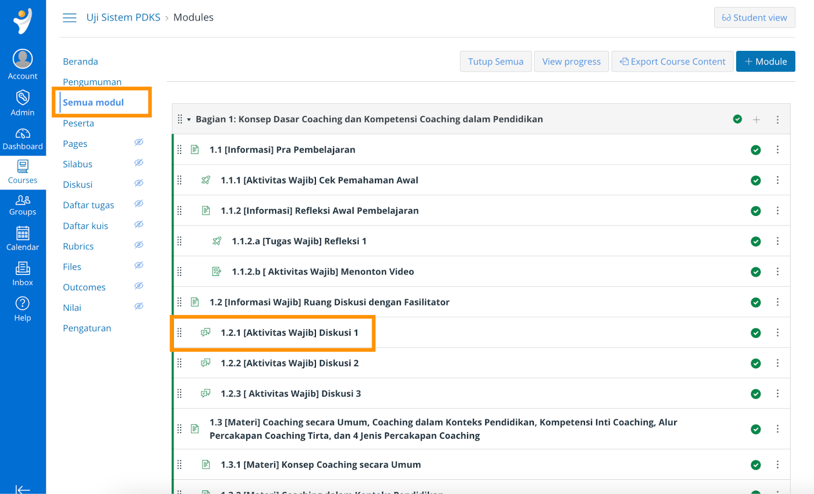 Panduan Memberikan Umpan Balik Aktivitas Diskusi untuk Fasilitator pada LMS Bimtek dan Pelatihan ...