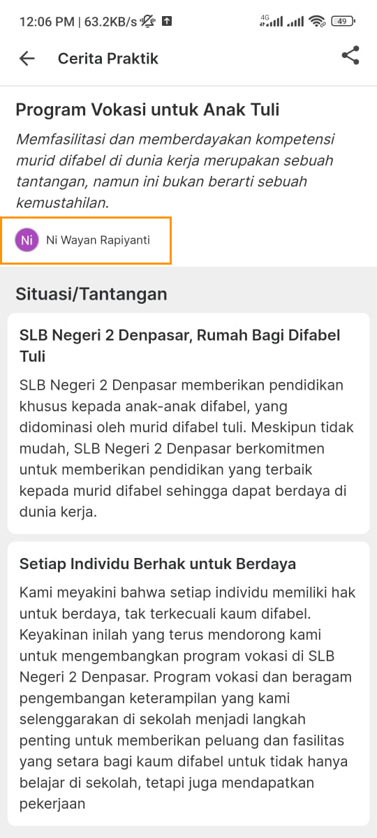 Halaman Profil di Ruang GTK – Rumah Pendidikan