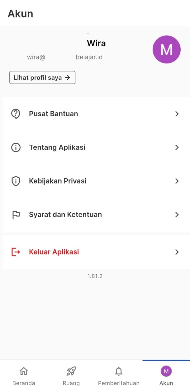 Halaman Profil di Ruang GTK – Rumah Pendidikan